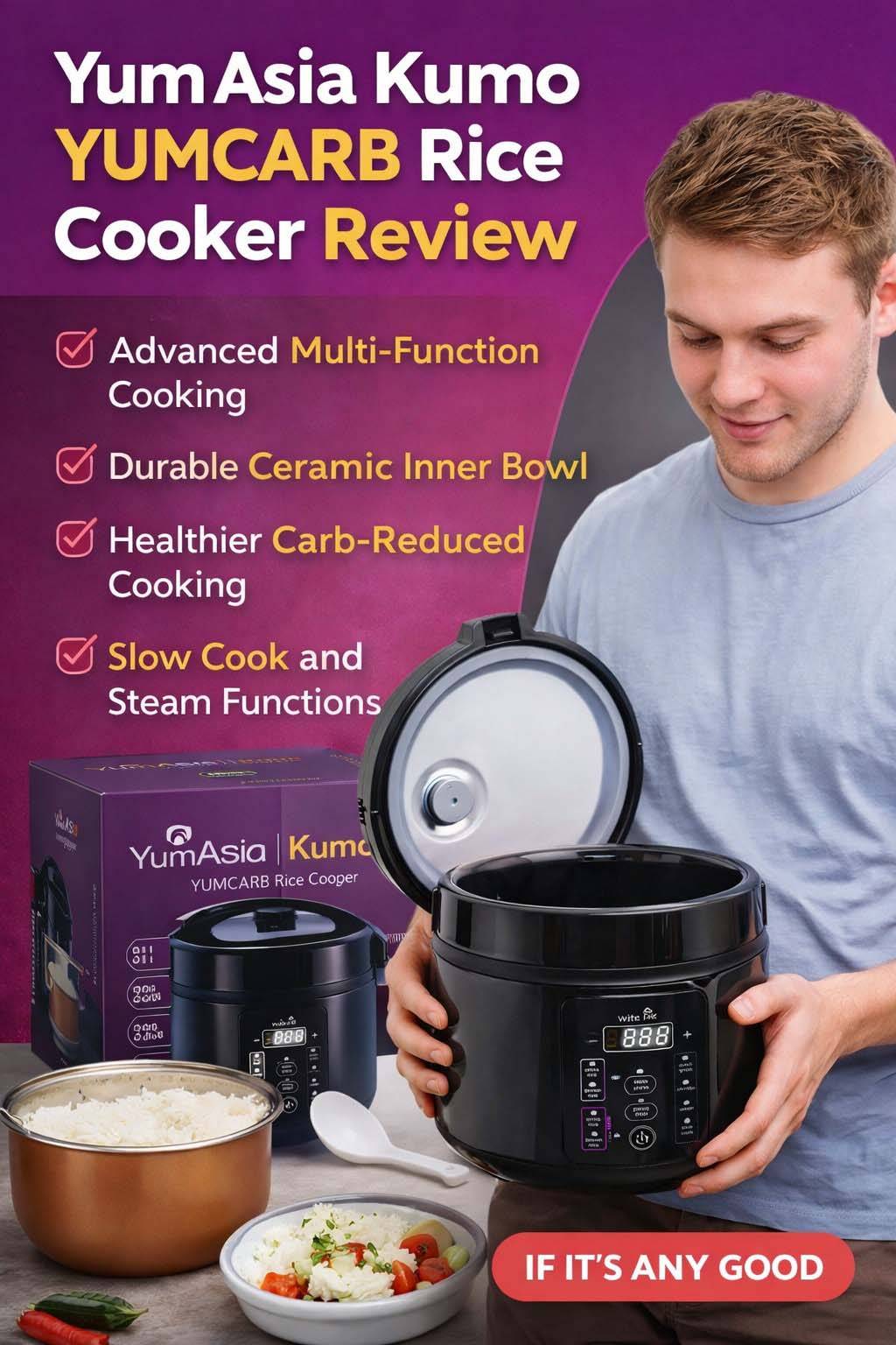 Yum Asia Kumo Yumcarb Rice Cooker Review: Expert Analysis