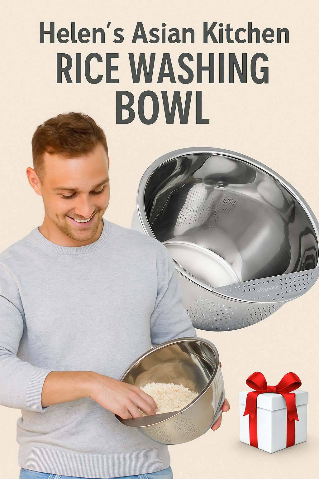 Helen's Asian Kitchen Rice Washing Bowl: A Must-Have Tool