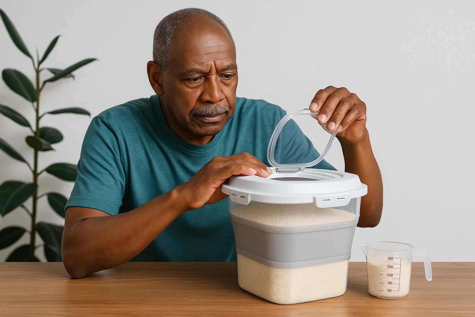 Asian Rice Dispenser 50 lbs: Perfect for Large Families