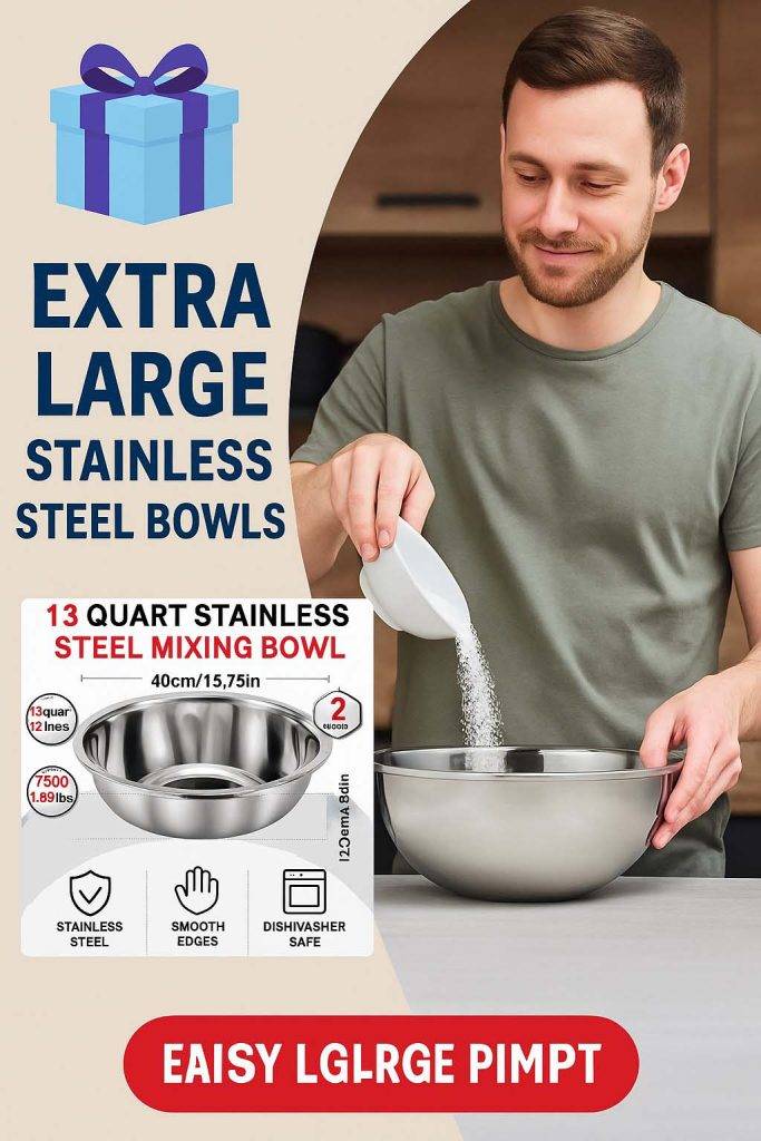 The Ultimate Kitchen Tool: Extra Large Stainless Steel Bowls