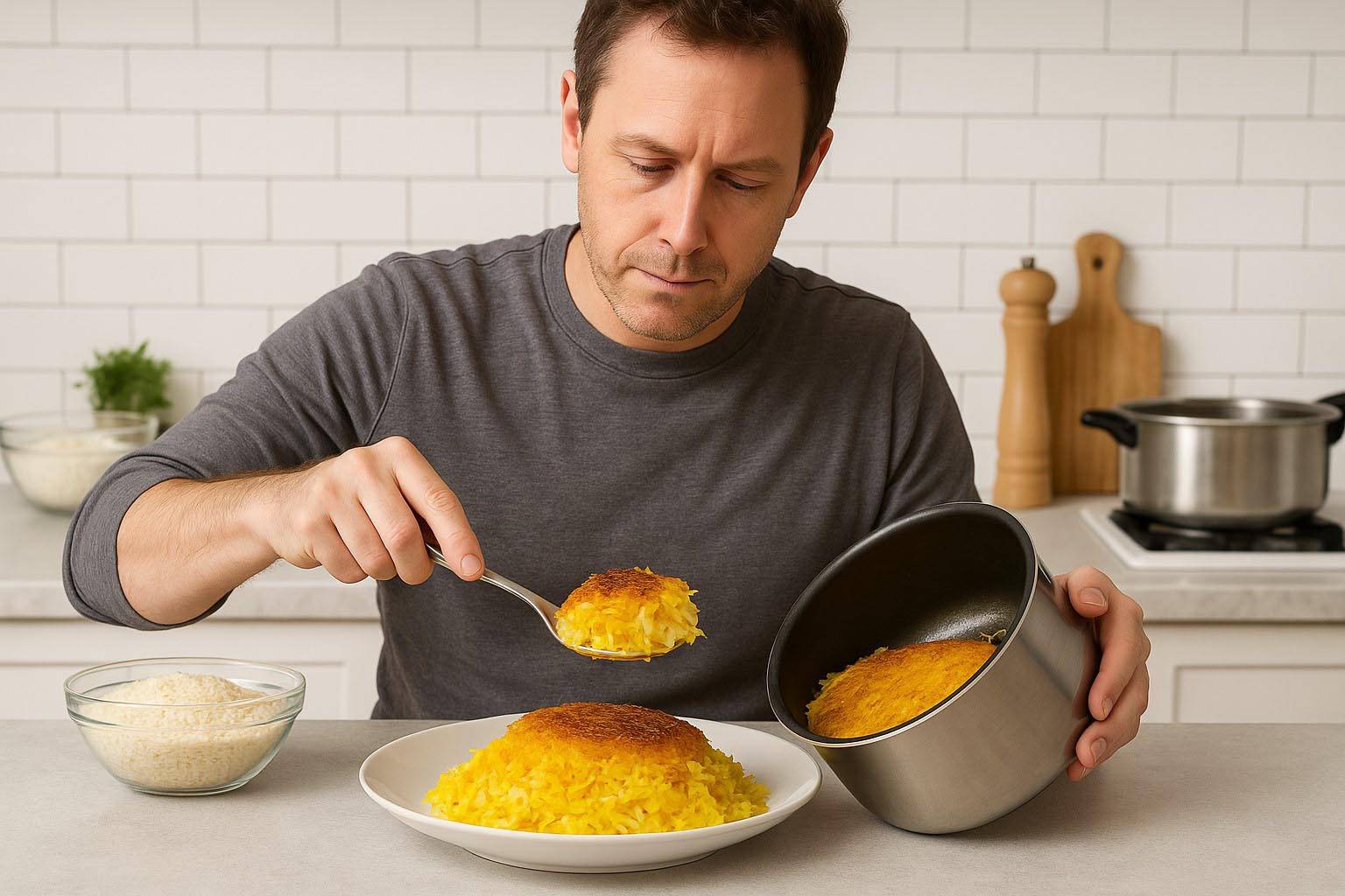 Iranian Rice Dish with Saffron: Easy Step-by-Step